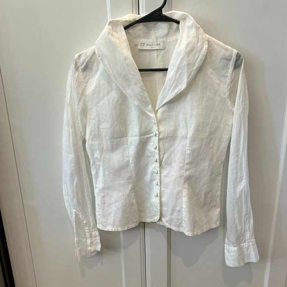 Rayure Paris | Tops | Rayure Paris White Blouse | Poshmark